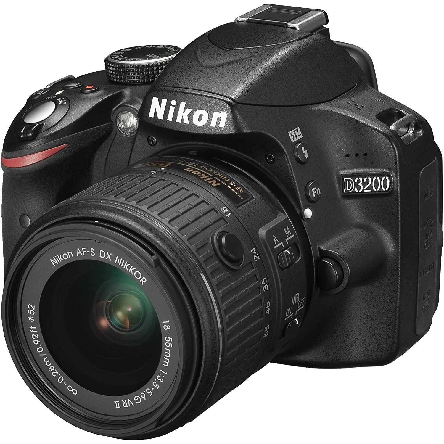 Nikon D3200 Digital SLR with 18-55mm VR II Lens Kit - Black (24.2 MP) 3.0 inch LCD on OnBuy