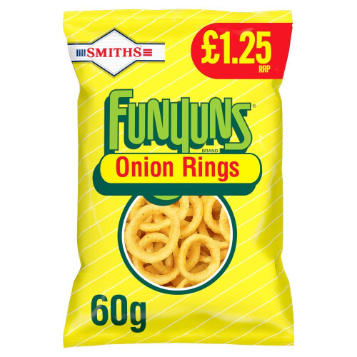 Smiths Funyuns Onion Rings Snacks Crisps 60g (Pack of 15) on OnBuy