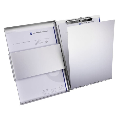 WESTCOTT Clipboard Side Hinged with Storage Compartment A4 Aluminium ...