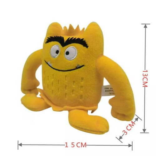 (Yellow) The Color Monster Colour Plush Doll Kids Baby Appease Emotion ...