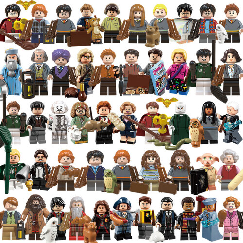 50PCS Harry Potter Pumping Fun Building Block Figures Hermione Ron ...