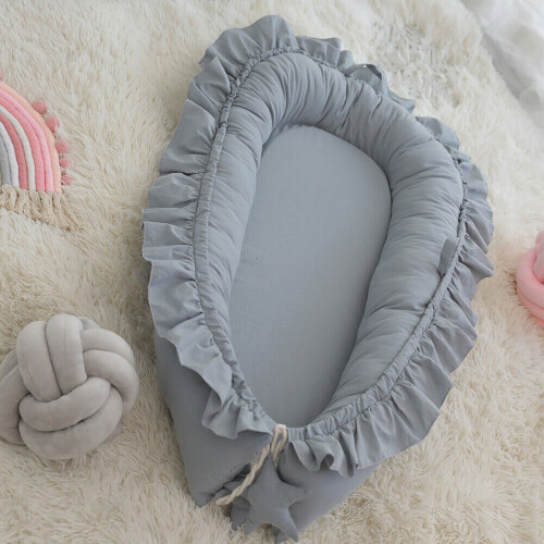 ( Blue Green) Newborn Baby Pod Nest Ruffle Cocoon Bed Sleep Cushion ...