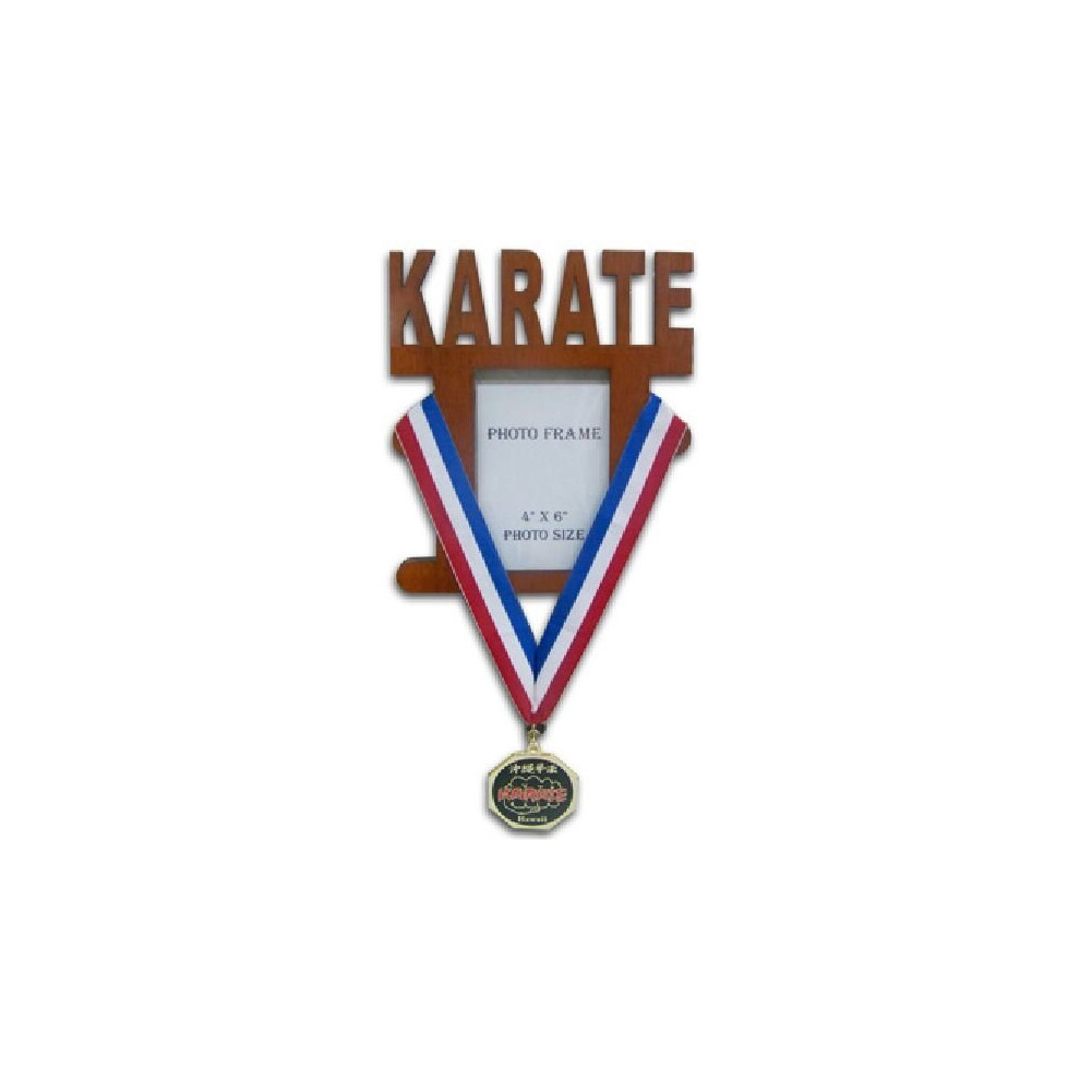 PLAYWELL WOODEN KARATE PHOTO FRAME MEDAL DISPLAY - (ITEM: 08447) on OnBuy