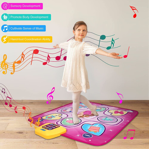 Dance Mat Toys for Girls Play Mat with LED Lights Dance Game Pad Toy on ...