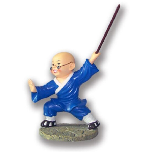 FIGURE: SHAOLIN BLUE UNIFORM MONK WITH ESCRIMA STICK - NS1 on OnBuy