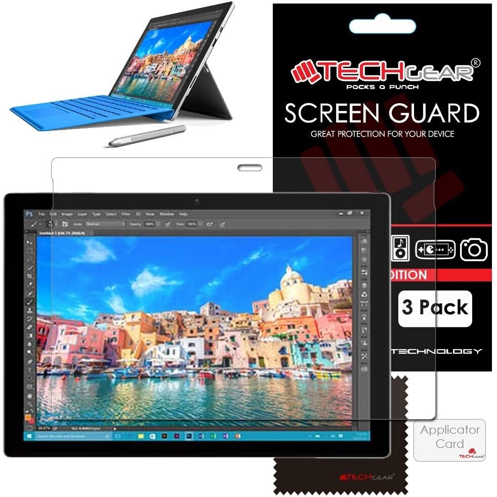 [Pack of 3] TECHGEAR Screen Protectors for Microsoft Surface Pro 6, Pro ...
