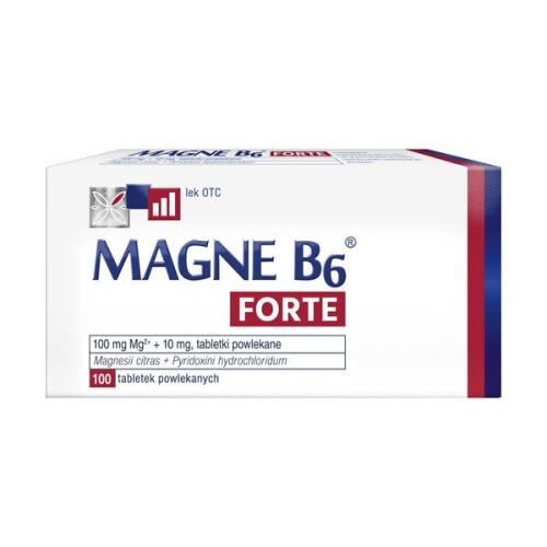 Magne B6 Forte 100 mg + 10 mg, 100 coated tablets on OnBuy