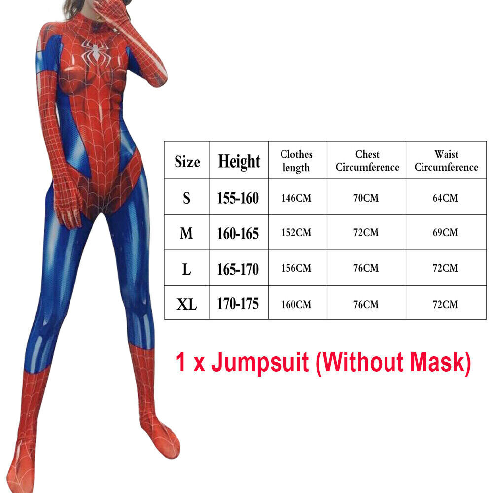 ( Red Spider-Woman, Adult-XL (Suggest 170-175cm)) Women-Spiderman ...
