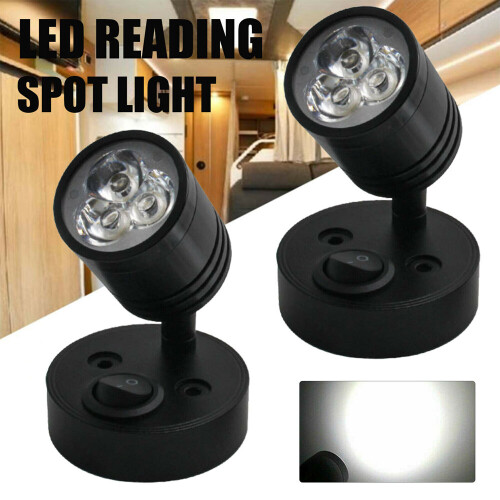 2X LED Spot Reading Light Switch Camper Van Caravan for Boat Motorhome ...