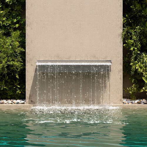 (600mm/60mm) 200-600mm Stainless Steel Waterfall WATER BLADE Cascade ...