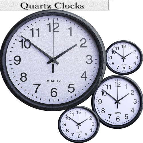 Vintage Quartz Basic Wall Clock Round Analogue on OnBuy