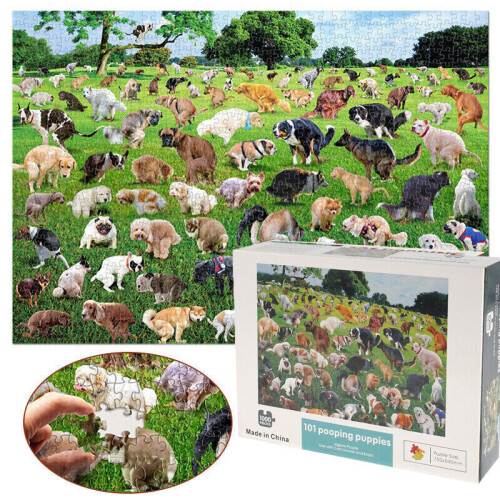 1000 Pieces Jigsaw Puzzle 101 Pooping Puppies Dogs Pooping Puzzles on OnBuy