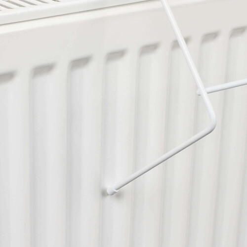 AAMEN White 2-Bar Portable Radiator Drying Rack for Clothing Pack Of 2 ...
