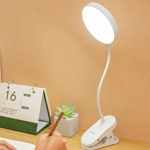 12 LED USB Clamp Clip On Flexible Desk Light Bed Reading Table Study ...