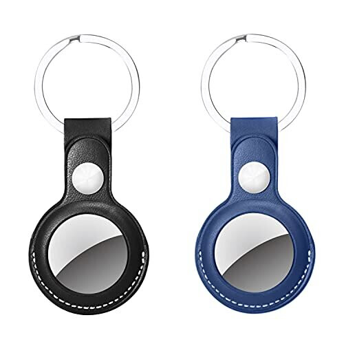 TECHGEAR Protective Case for AirTag 2021, 2 Pack PU Leather AirTag ...