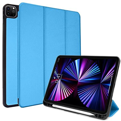 (Light Blue) iPad Pro 12.9" 2022 / 2021 (6th & 5th Gen) Smart Case ...