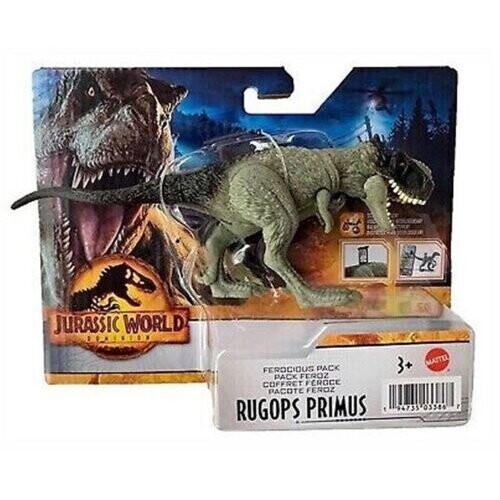 Mattel Jurassic World Ferocious Pack Rugops Primus Dinosaur Animal Toy ...