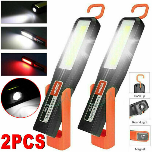 LED Magnetic Work Light Rechargeable Inspection Torch Lamp Flexible ...