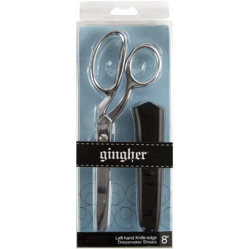 Gingher Knife Edge Dressmaker Shears 8"-Left-Handed W/Molded Nylon ...