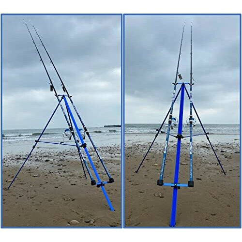 DELUXE SEA FISHING SET 2 14FT BEACHCASTER RODS + 2 SK7000 SEA REELS ...