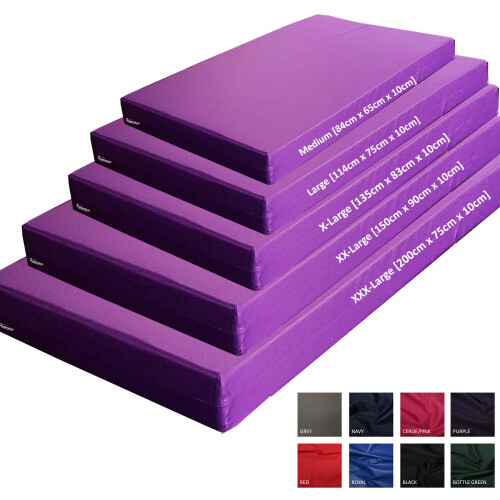 (Large, Purple) Gymnastics Crash Mats, Crash Landing Pad, Shock ...