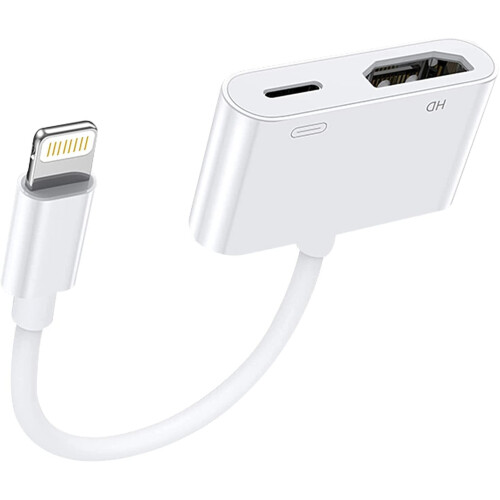 Adapter-iPhone to HDMI, 1080P Digital AV Lightning Adapter, Plug and ...