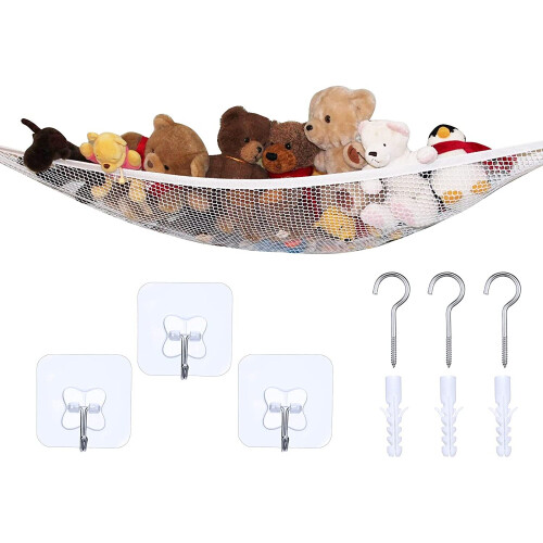 Storage Hammock Nets Toy Net Holder Stuffed Animal Hammocks Toy Mesh ...