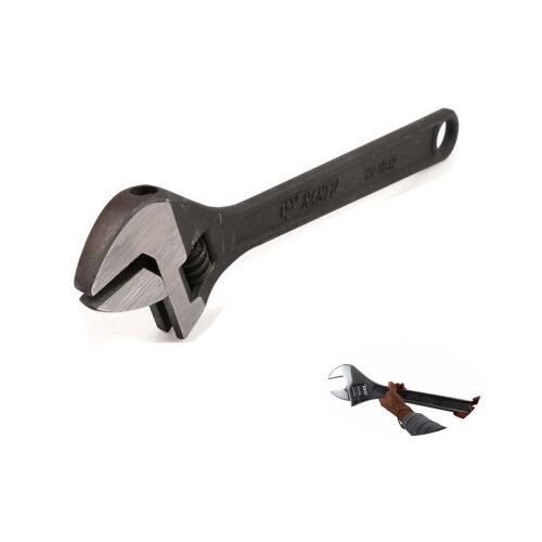 18 Inch Adjustable Spanner Large Steel Width Mouth Pipe Wrench Jaw 42MM ...