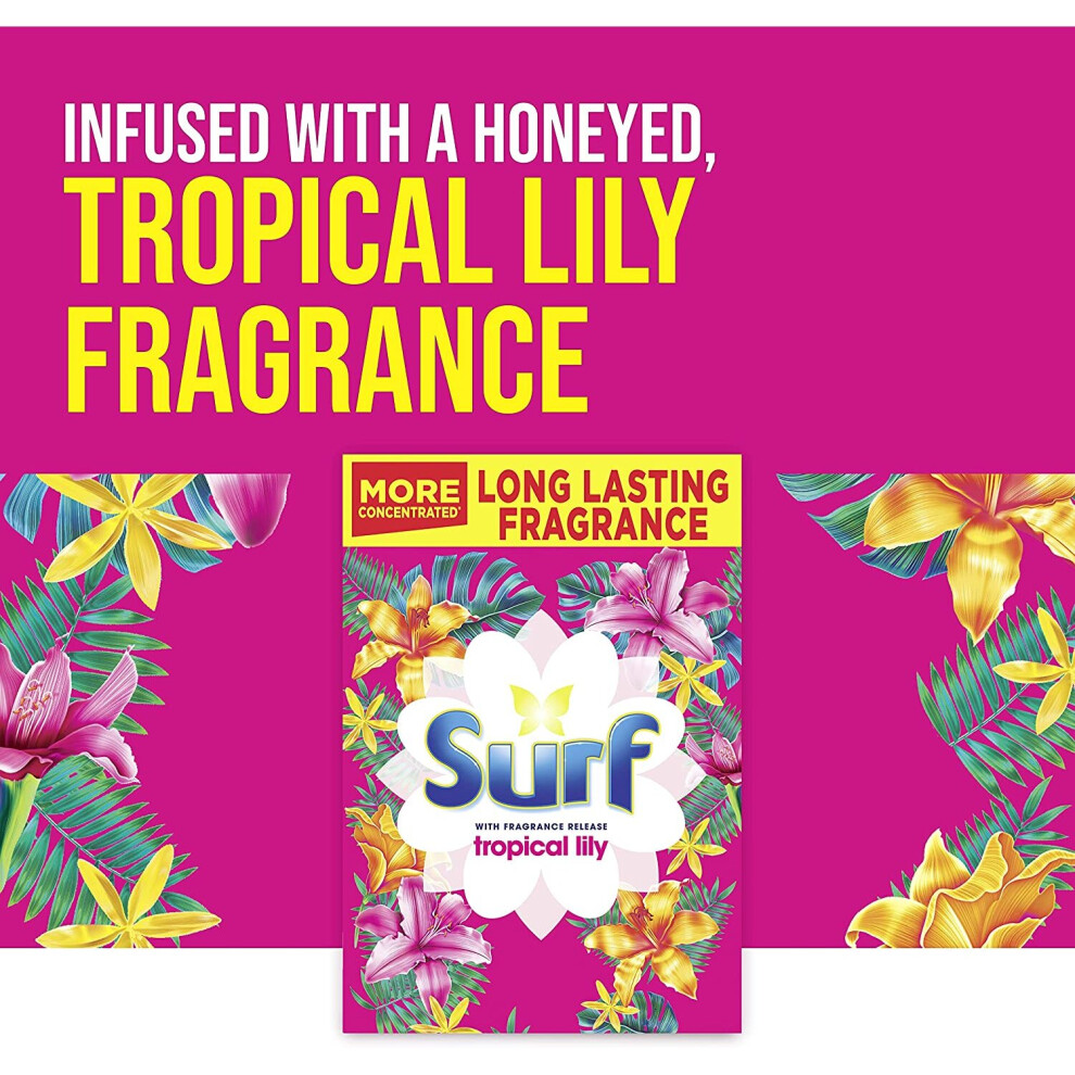 Surf Tropical Lily for fabric care Laundry Powder for brilliantly clean ...