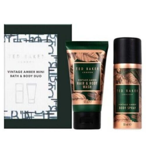 Ted Baker Vintage Amber Mini Bath & Body Duo Gift Set For Men's on OnBuy