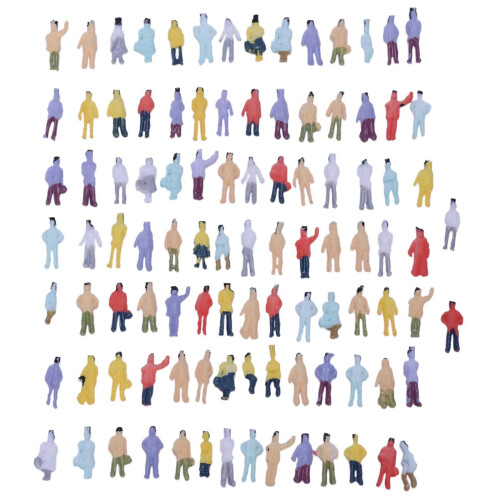 New 100pcs Painted Model People Figures Scale N (1 to 150) on OnBuy