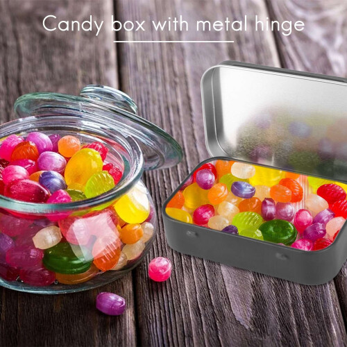 95x60x21mm Black Black Metal Box With Candy Box Small Box on OnBuy
