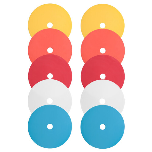 10Pack Flat Disc Markers Non- Spots Markers Football Basketball Sports ...