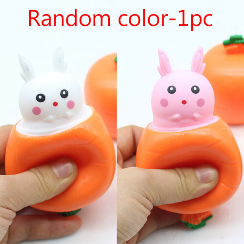 (Random-1pc) Carrot Rabbit Cup Squeeze Toys Cute Cartoon Stress Relief ...