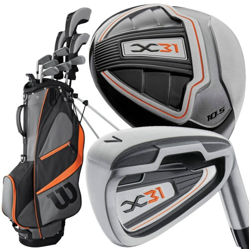 Wilson X31 Mens Graphite Shafted Complete Golf Package Set Stand Bag on ...