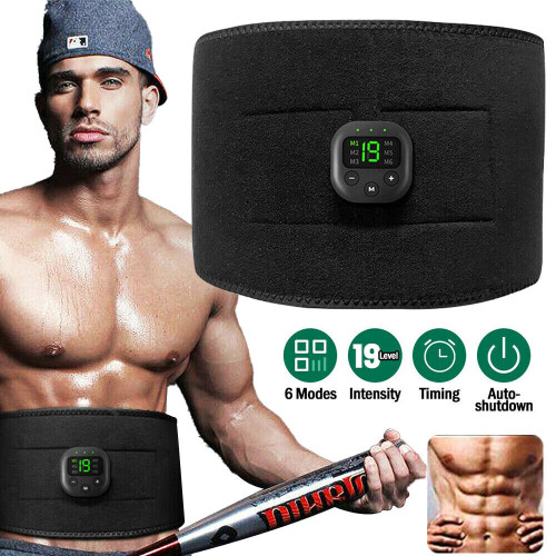 EMS Electric Abdominal Slimming Belt Smart Abdomen Muscle Stimulator on ...