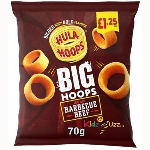 Hula Hoops Big Hoops Iconic Barbecue Beef Flavour 70g X 20 on OnBuy