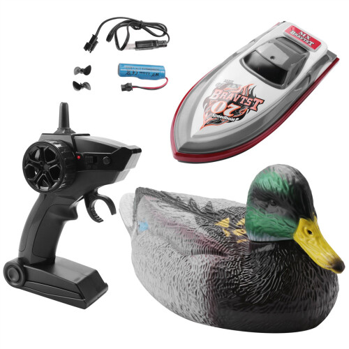 V201 RC Boat RC Duck Boat 2.4Ghz Hunting Motion Remote Control Duck ...