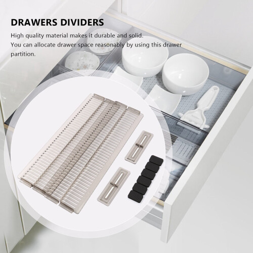 8 PCS Adjustable Drawer Dividers DIY Cabinet Storage Partition Divider ...