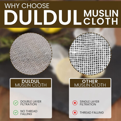 Muslin Cloths for Cooking, Pack of 5 (50X50CM), Unbleached, Cotton ...