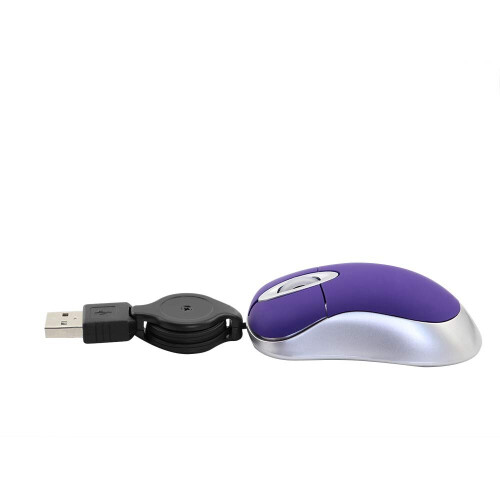 Mini USB Wired Mouse Retractable Small Mouse 1600 Optical Travel Mice ...