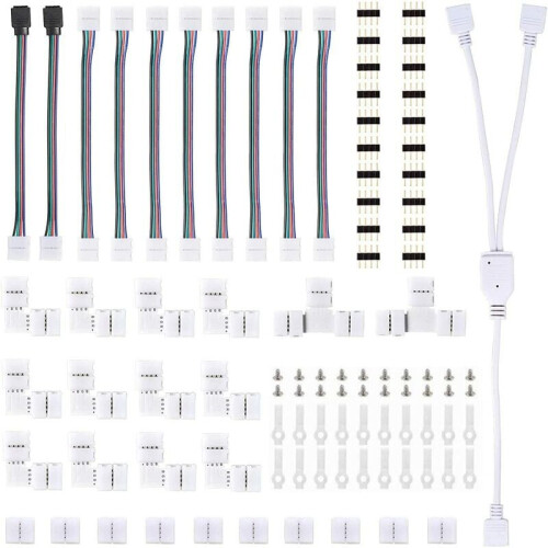 Strip Connectors, LED Light Strip Connector Kit, with 4 Pin Male on OnBuy