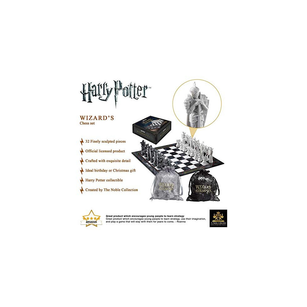 The Noble Collection Harry Potter Wizard Chess Set - Includes Chess ...