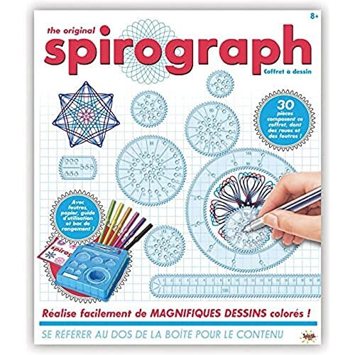 Spirograph - Drawing set - Drawing tool with built-in stencils contains ...