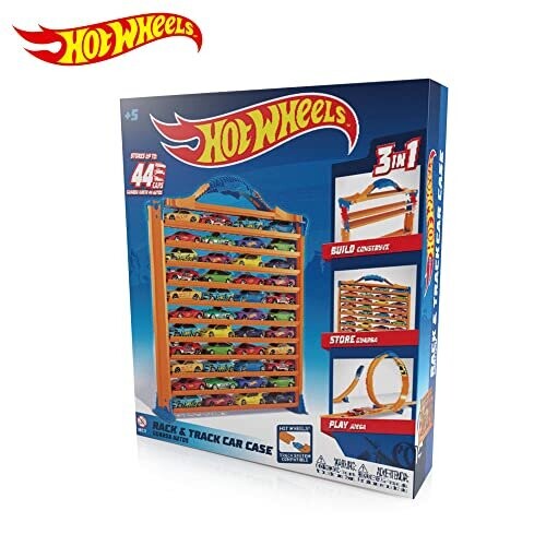 Hot Wheels Rack N' Track Cars & Toys Organizer Storage with 44 ...