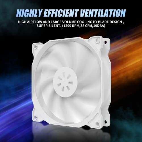 upHere 120mm White Silent Fan for Computer Cases, CPU Coolers, and ...