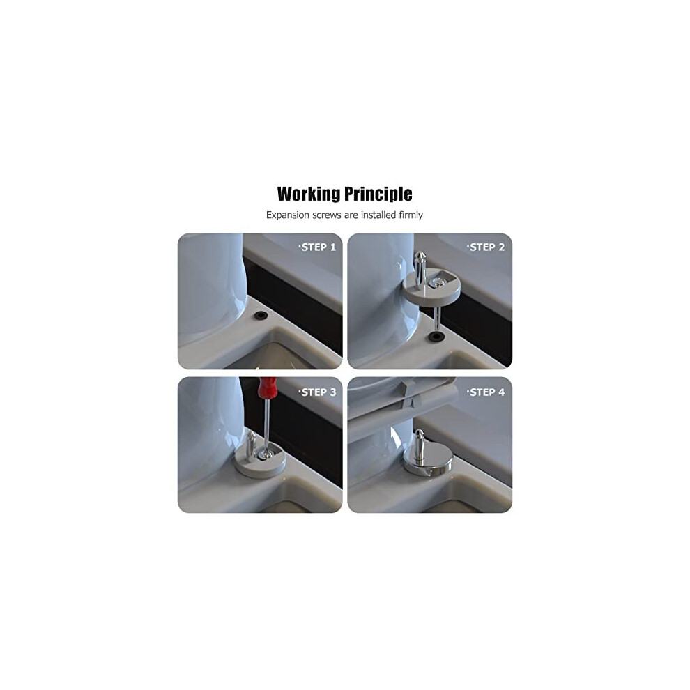 Quick Release Toilet Seat Fixings, Ancable Quick Release Toilet Seat ...