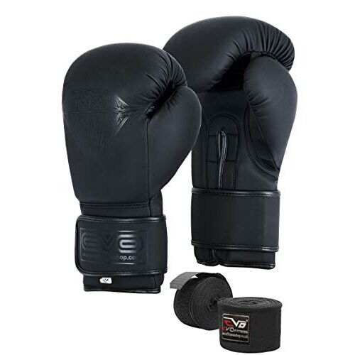 EVO Maya Hide Leather Pro GEL Boxing Gloves For MMA Punch Bag Sparring ...