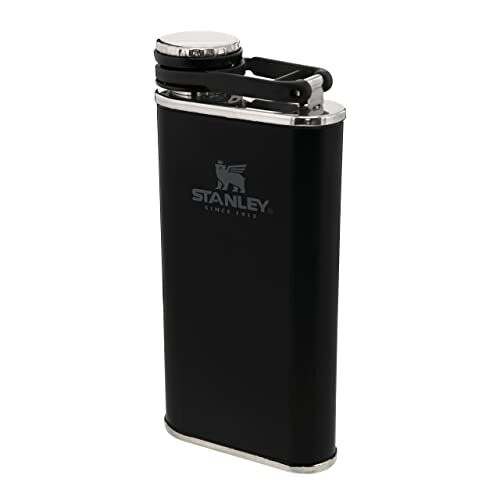 Stanley Classic Wide Mouth Flask 0.23L/8OZ Matte Black with Never-Lose ...