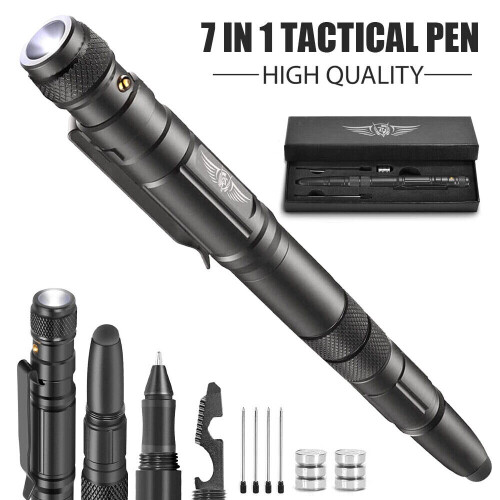 Tactical Pen Tungsten Steel Multi-function Emergency Glass Breaker Pen ...